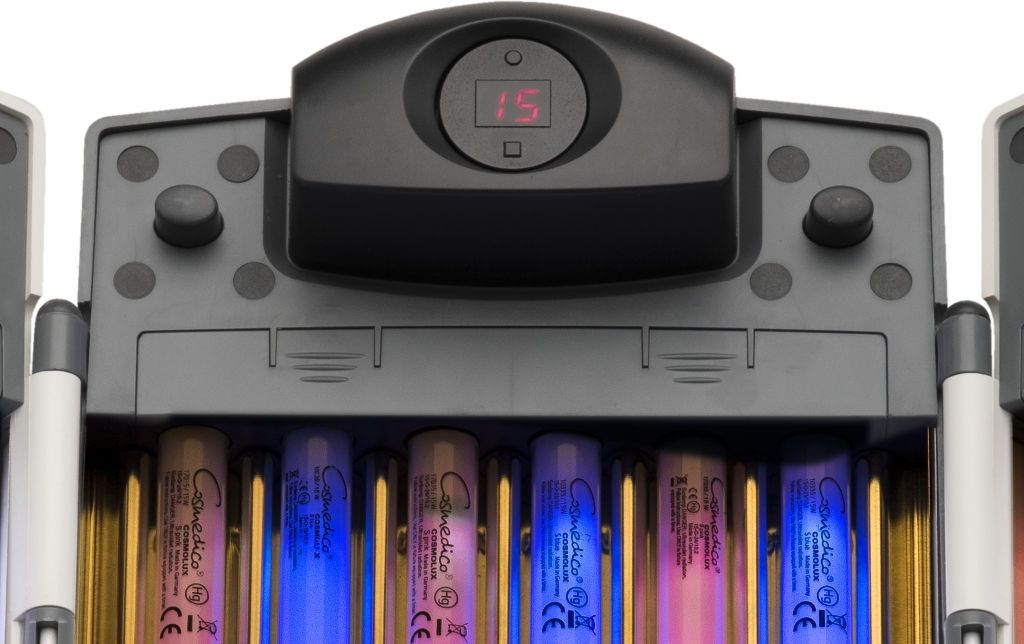 Facial Tanner – 12 Tube Tanning Lamp with Digital Timer | Portable Home ...